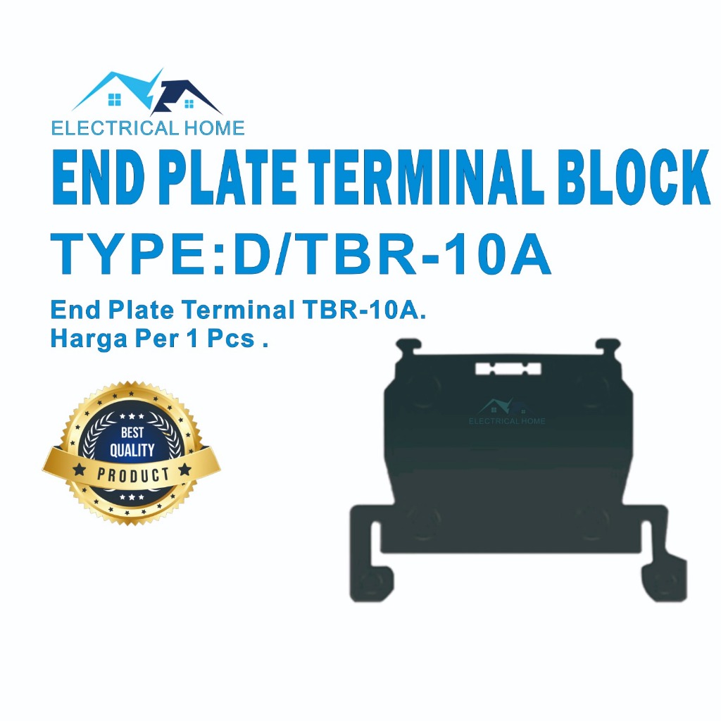 Jual End Plate Terminal Block TBR 10A Din Rail. | Shopee Indonesia