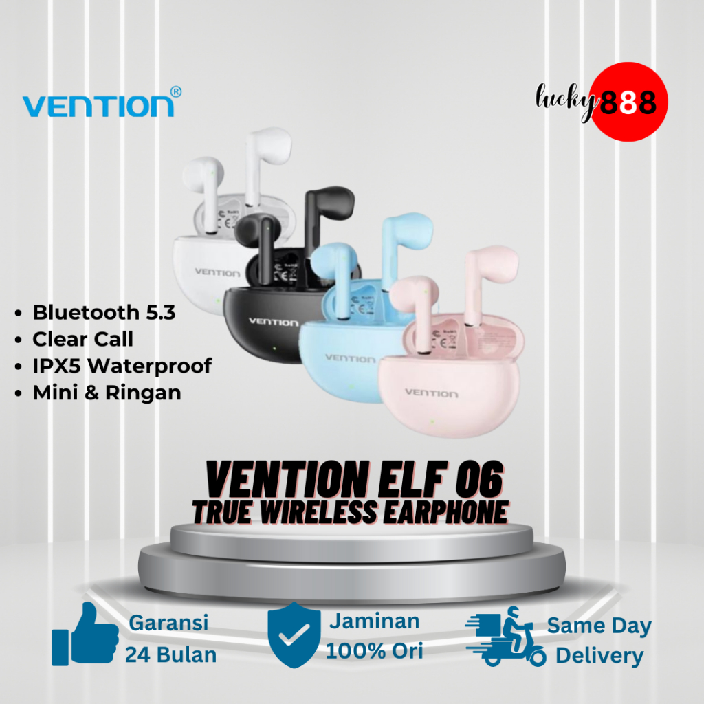 Jual Vention TWS True Wireless Earphone Mini Bluetooth ENC Earbud ...