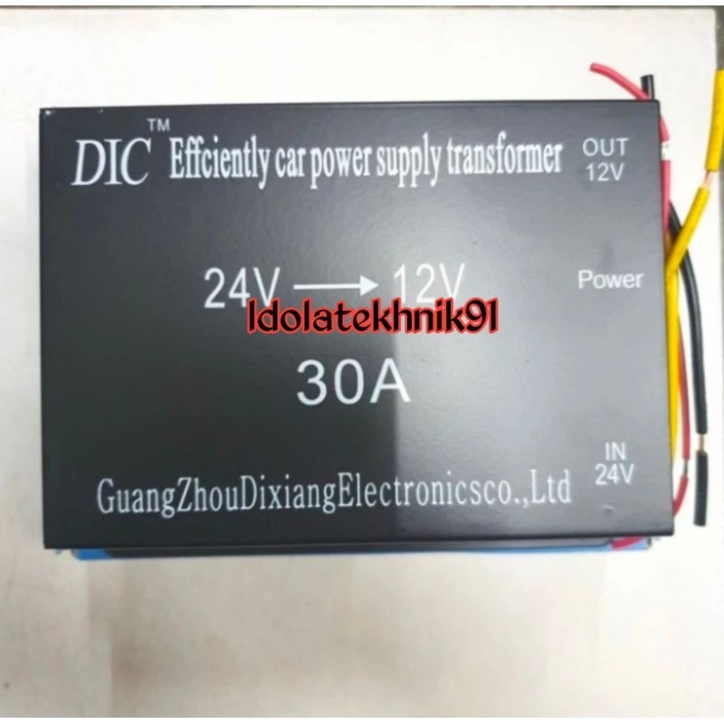 Jual STEP DOWN INVERTER CONVERTER DC 24V-12V 30A 30 AMPER | Shopee ...