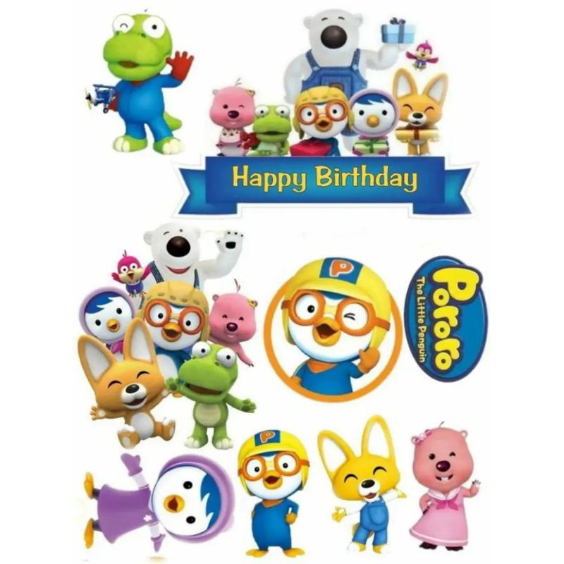 Jual Topper cake Pororo / Topper hiasan kue ulang tahun / Cake Topper ...