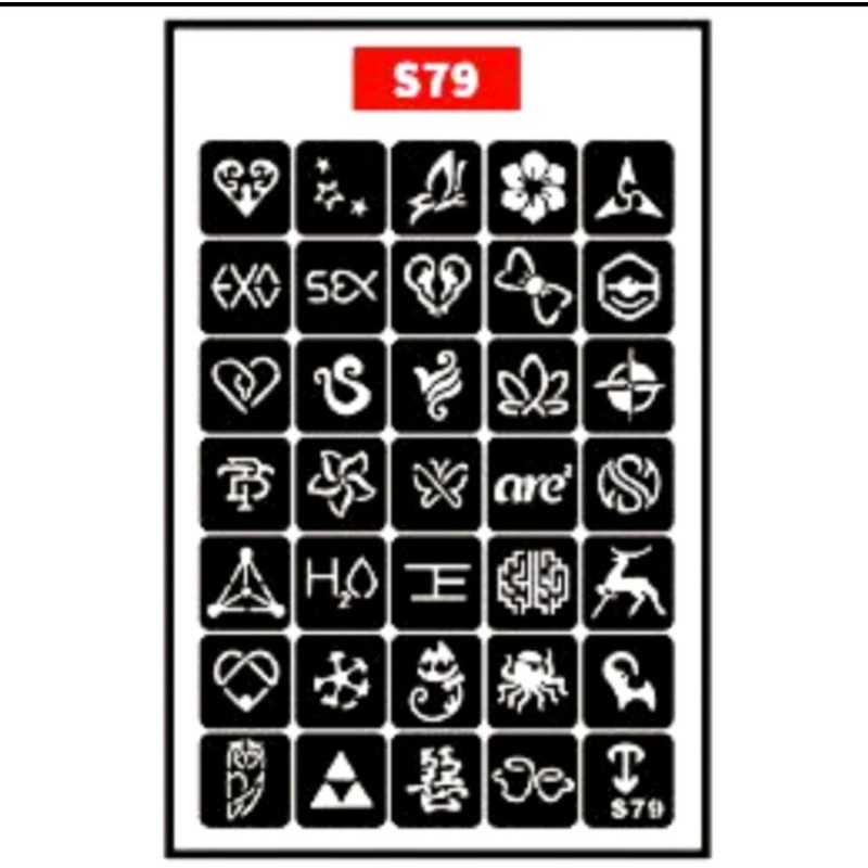 Jual Cetakan Henna Tangan Motif Kecil Lucu Jari Tatto Temporer Aesthectic Simple Shopee Indonesia