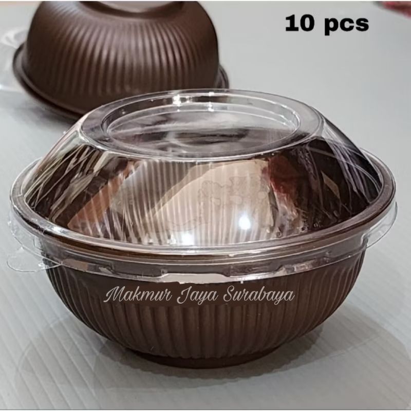 Jual (25 pcs) Mangkok 115 Coklat Bening/Mangkok Mika Coklat/Mangkok ...