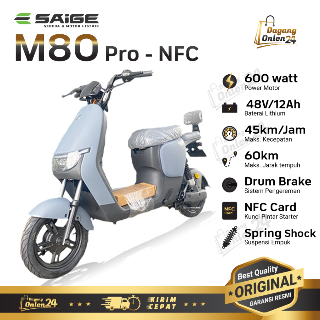 Jual KIRIM CEPAT - Sepeda Listrik SAIGE M80 PRO NFC Sepedak Listrik ...