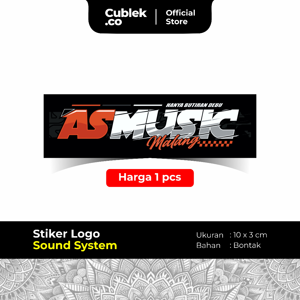 Jual Stiker Sound System AS MUSIC (Bahan Bontak) | Shopee Indonesia