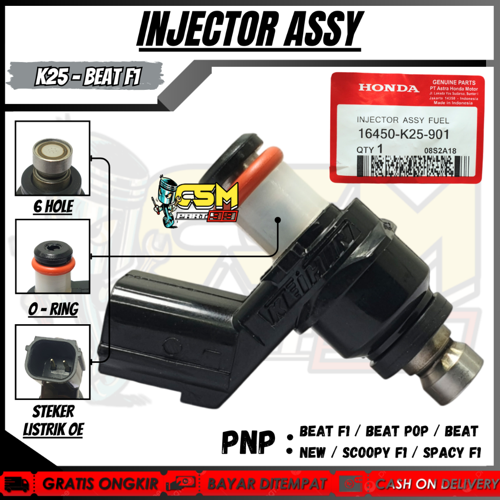 Jual INJECTOR INJEKTOR FUEL PUMP BEAT F1 K25 / BLADE FIT K03 / VARIO ...
