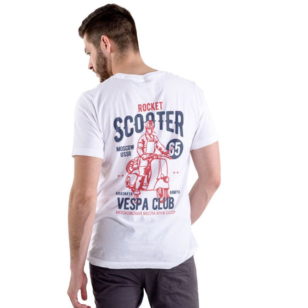 Jual Kaos Retro Vintage Classic Scooter Motovespa Club Russia | Shopee ...