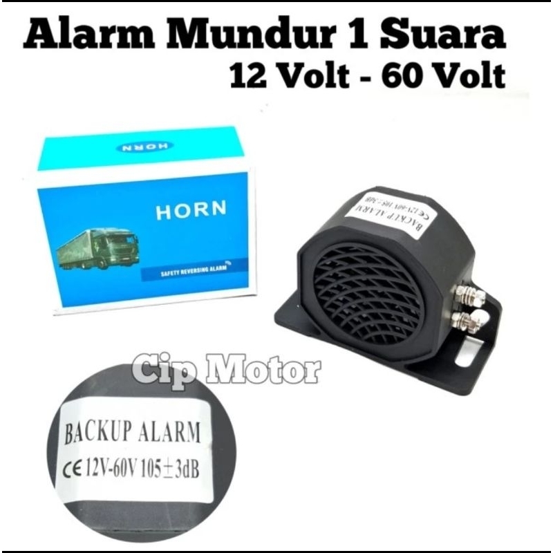 Jual Klakson Alarm Mundur 1 Suara 12 Volt 60 Volt Mobil Truk Rem Motor ...