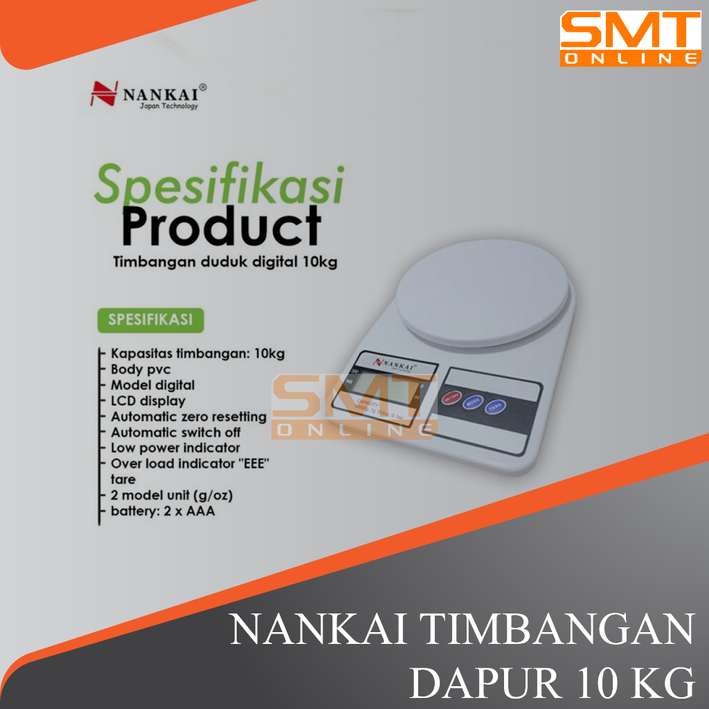 Jual Timbangan Dapur Digital 10 kg Nankai / Scale Kitchen 1000 Gram ...
