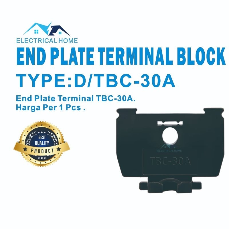 Jual End Plate Terminal Block TBC 30A Din Rail. | Shopee Indonesia