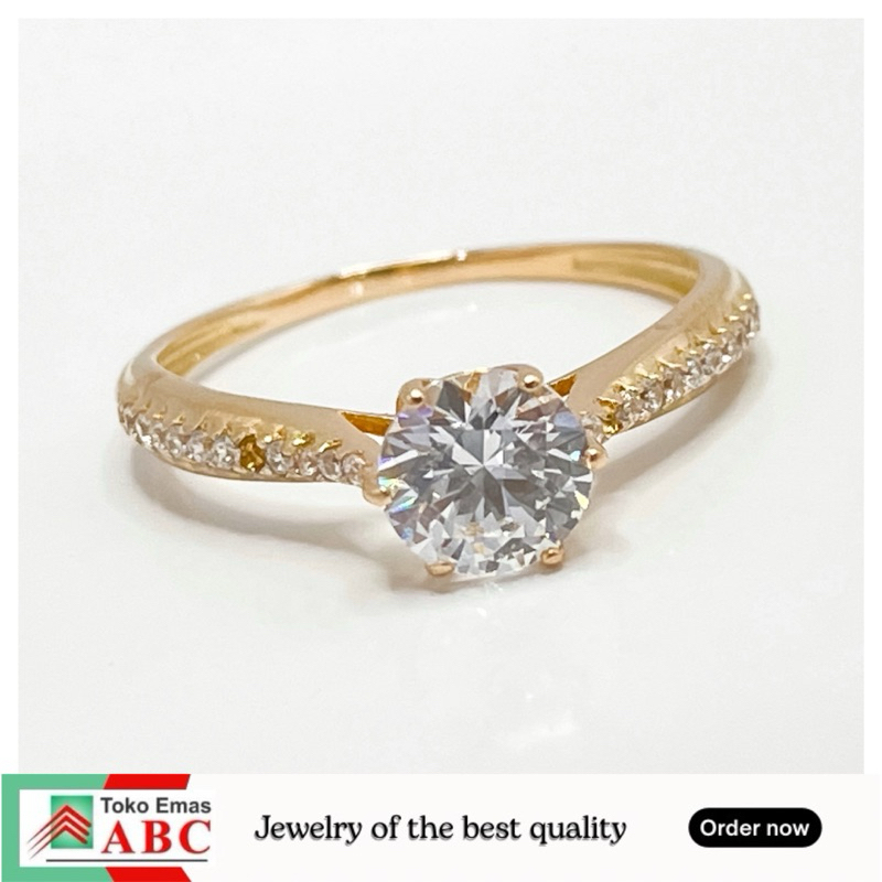 Jual RING DIAMOND LOOK GOLD 16K | Shopee Indonesia