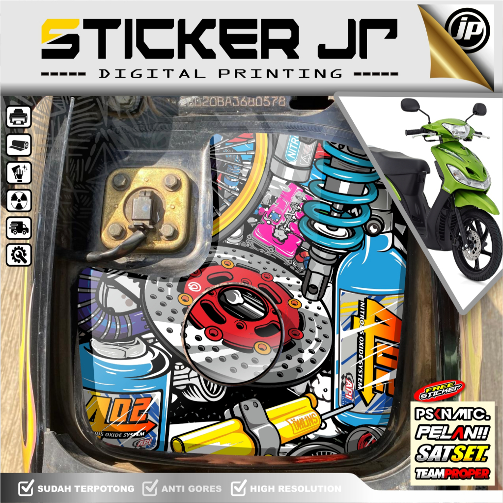 Jual Sticker Tangki Bensin MIO SPORTY MIO SMILE Stiker Tangki Mio Anti ...