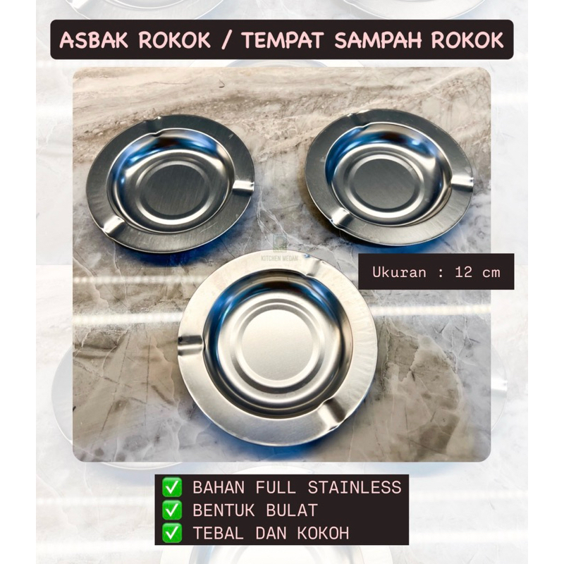 Jual Asbak Rokok Stainless Bulat Murah - KITCHEN MEDAN | Shopee Indonesia
