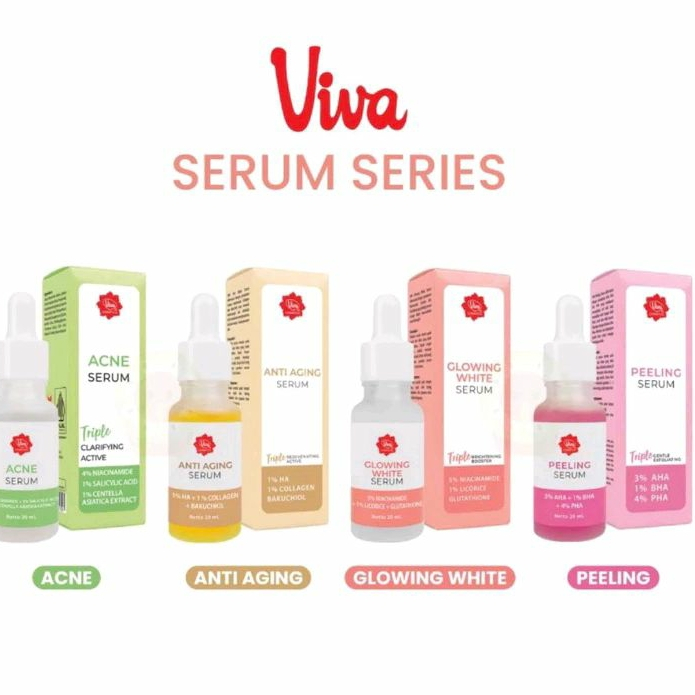 Jual VIVA Serum Series Face | Acne Serum | Pelling Serum | Glowing ...