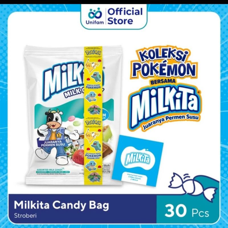 Jual Milkita Candy - Milk Candy Premium Bag (30 pcs) Permen Rasa Susu | Shopee Indonesia