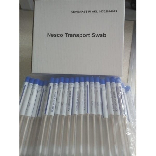Jual NESCO TRANSPORT SWAB NESCO COTTON SWAB STERILE LIDI STERIL SWAB ...