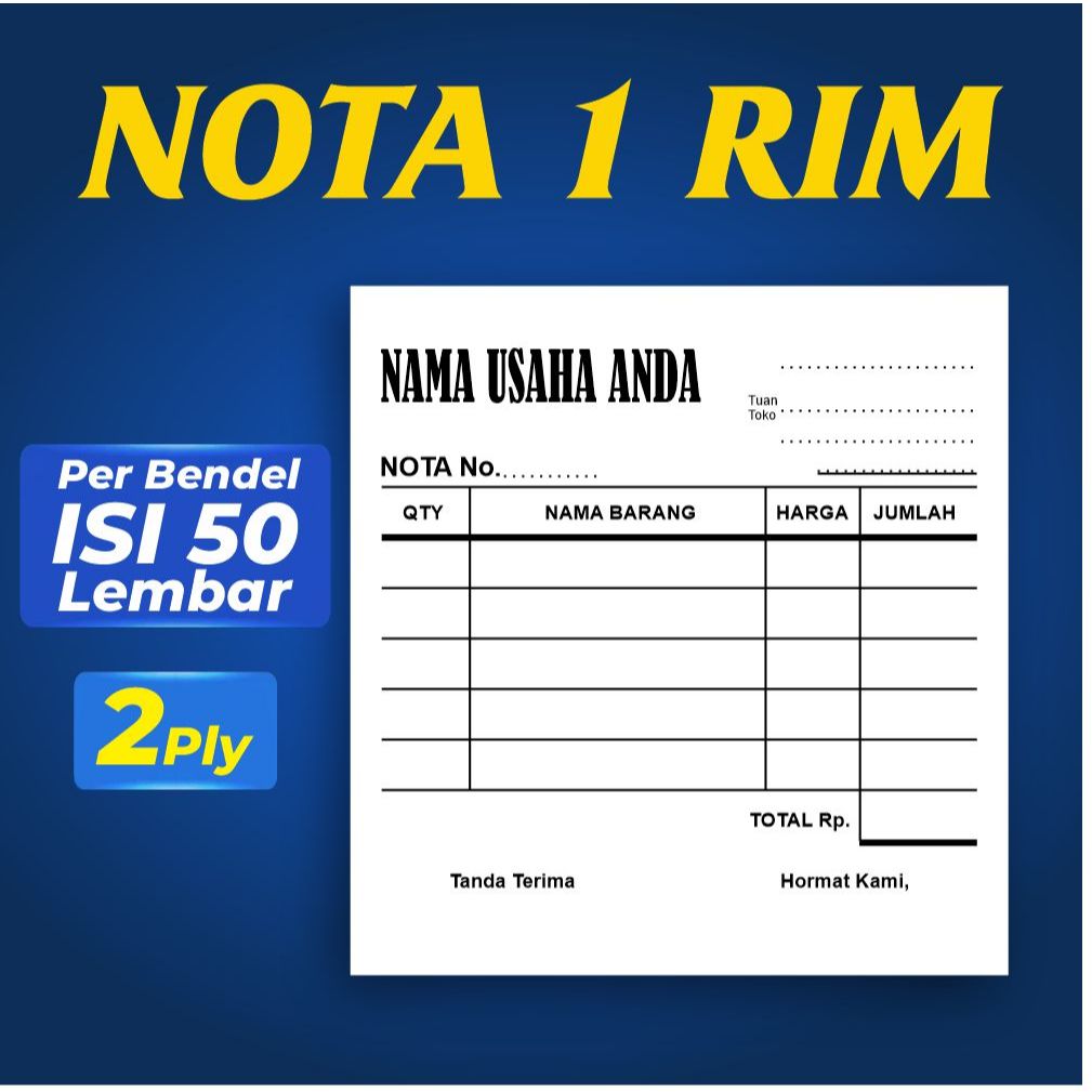 Jual NOTA Penjualan Toko 1 Rim 2 Ply / Rangkap 2 | Shopee Indonesia