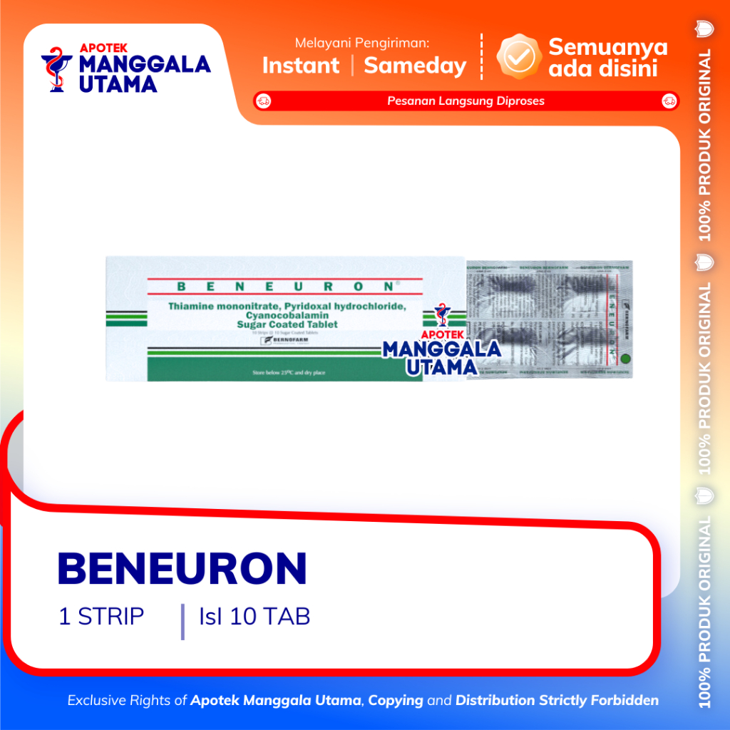 Jual BENEURON VITAMIN B KOMPLEKS 10 TABLET | Shopee Indonesia