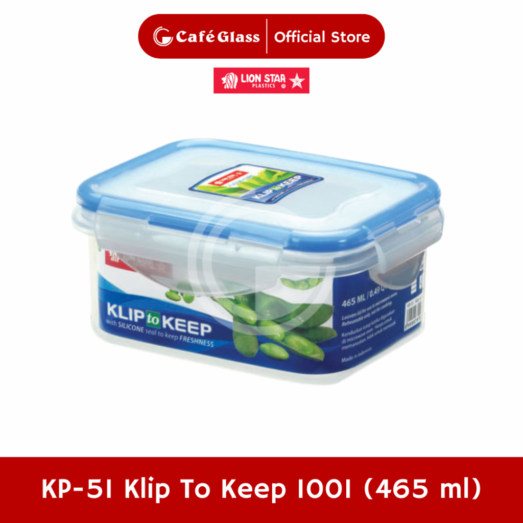 Jual KOTAK MAKAN KEDAP UDARA KP-51 | ANTI TUMPAH KLIP TO KEEP (465ML ...