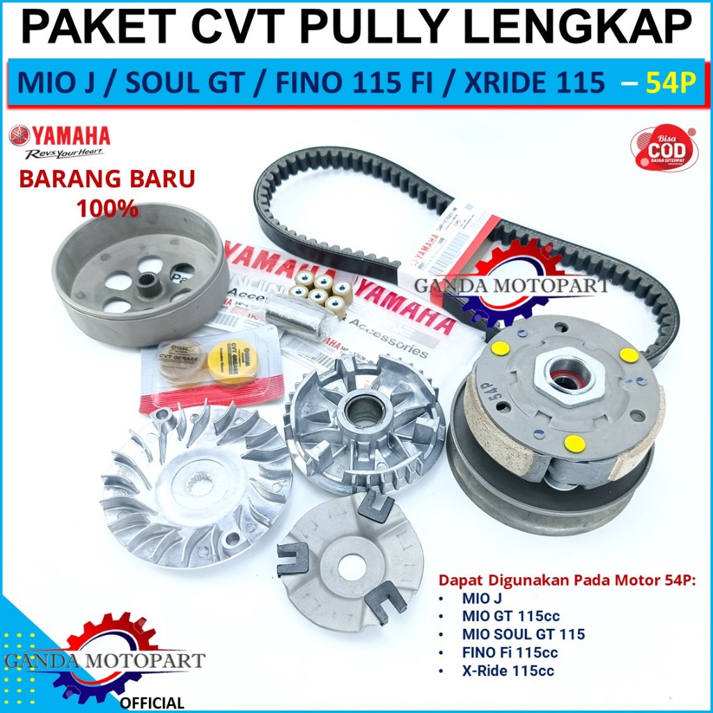 Jual PAKET KIRIAN CVT LENGKAP MIO J SOUL GT FINO 115 XRIDE 115 54P ...
