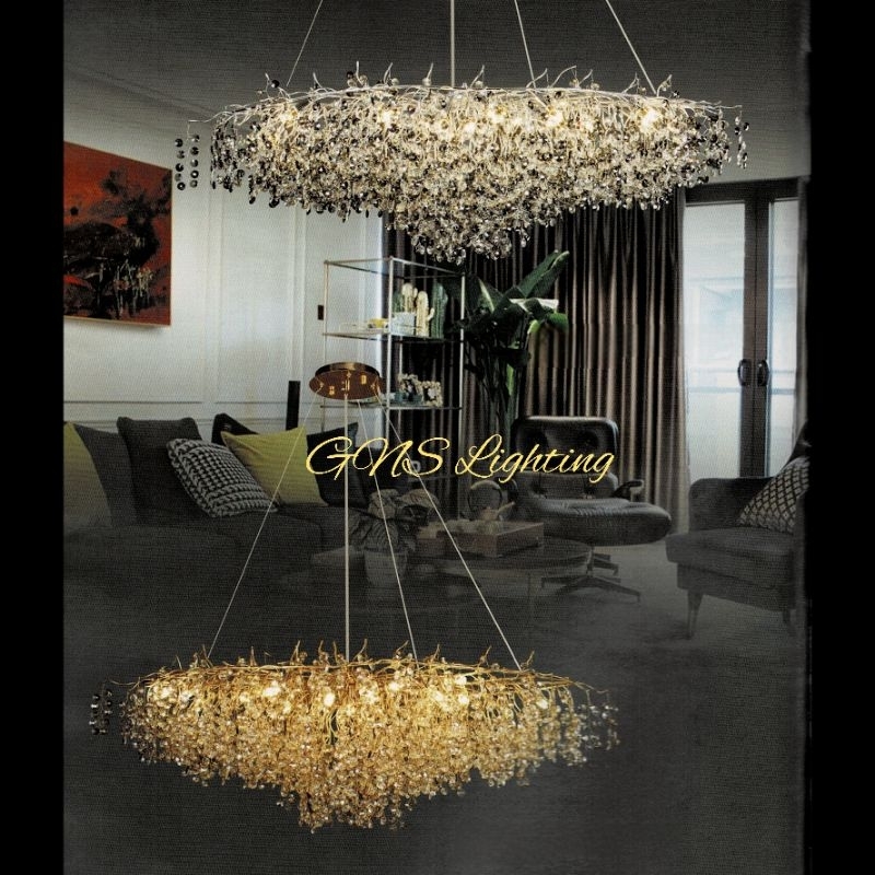 Jual Lampu gantung hias akar atau ranting long island octagon crystal ...