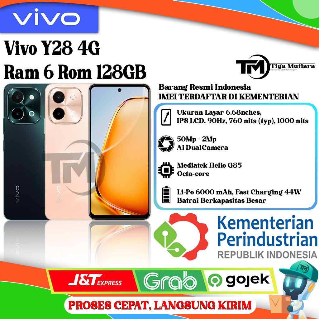 Jual Vivo Y28 4G Ram 6/128GB | Ram 8/128GB | Ram 8/256GB | Shopee Indonesia