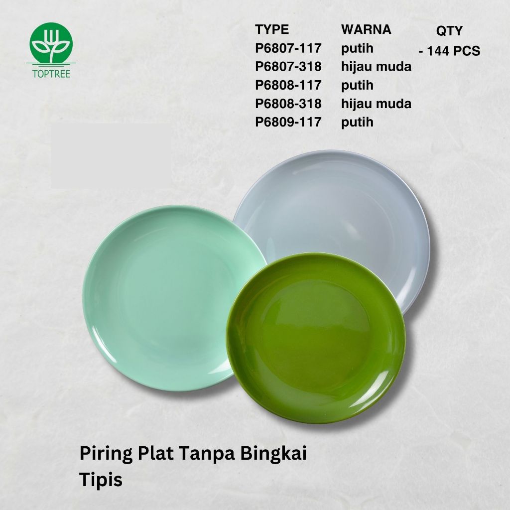 Jual PIRING MELAMIN PLAT TANPA BINGKAI DENGAN BERBAGAI VARIAN WARNA ...