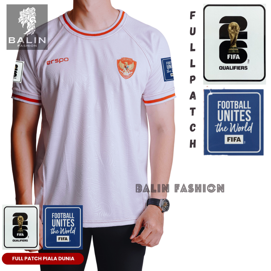 Jual FULLPATCH JERSEY ERSPO LOGO PIALA DUNIA & QUALIFIERS MERAH PUTIH ...