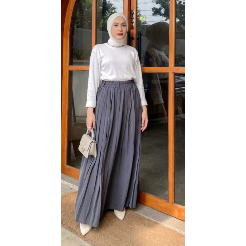 Jual [ best seller ] Aretha Pleated skirt / rok plisket premium / Clara ...