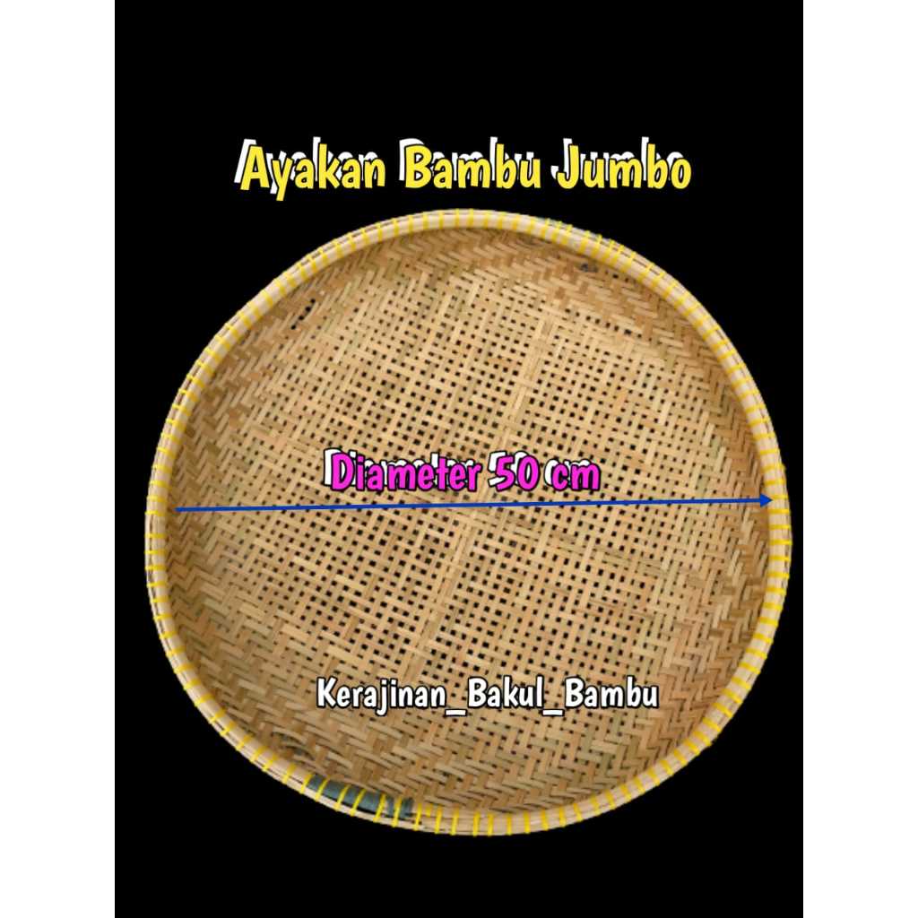 Jual Saringan bambu atau Ayakan bambu ukuran JUMBO diameter 50 cm ...