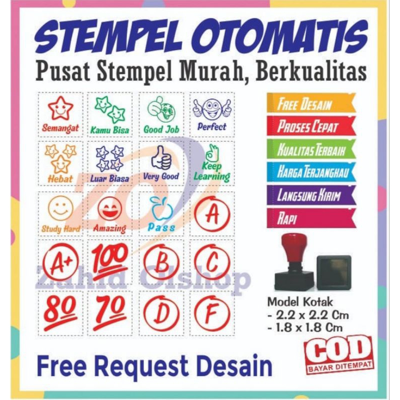Jual Stempel Reward / Stempel Penilaian Guru TK / PAUD / SD /Stempel ...