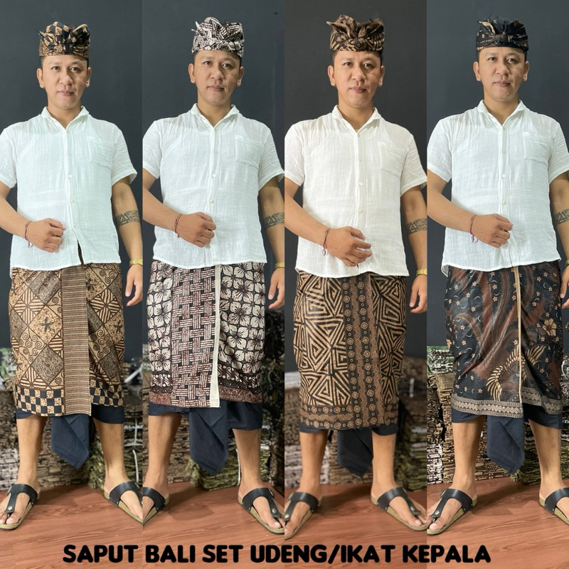 Jual SAPUT SET UDENG BALI TERMURAH motif GRINGSING DAN BATIK KLASIK,BANYAK PILIHAN MOTIF(BISA ...