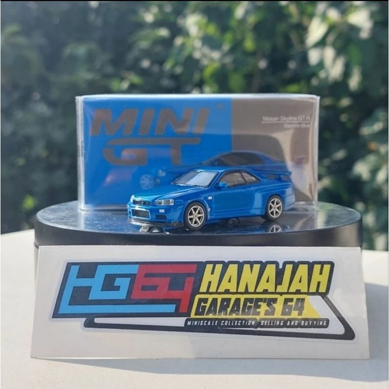 Jual mini gt - gt-r r34 bayside blue (unseal) | Shopee Indonesia