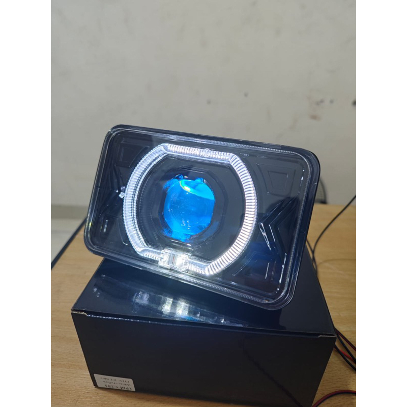 Jual Lampu Biled Kotak Headlamp Biled 6 Inch Model Kotak Plus Shroud ...