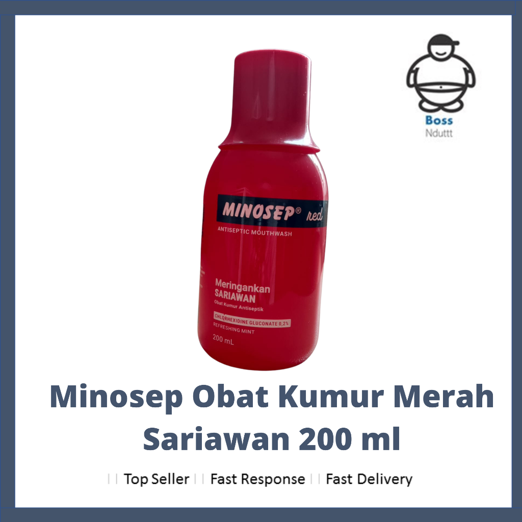 Jual Minosep Merah Obat Kumur Sariawan 200 ml 200 ml | Shopee Indonesia