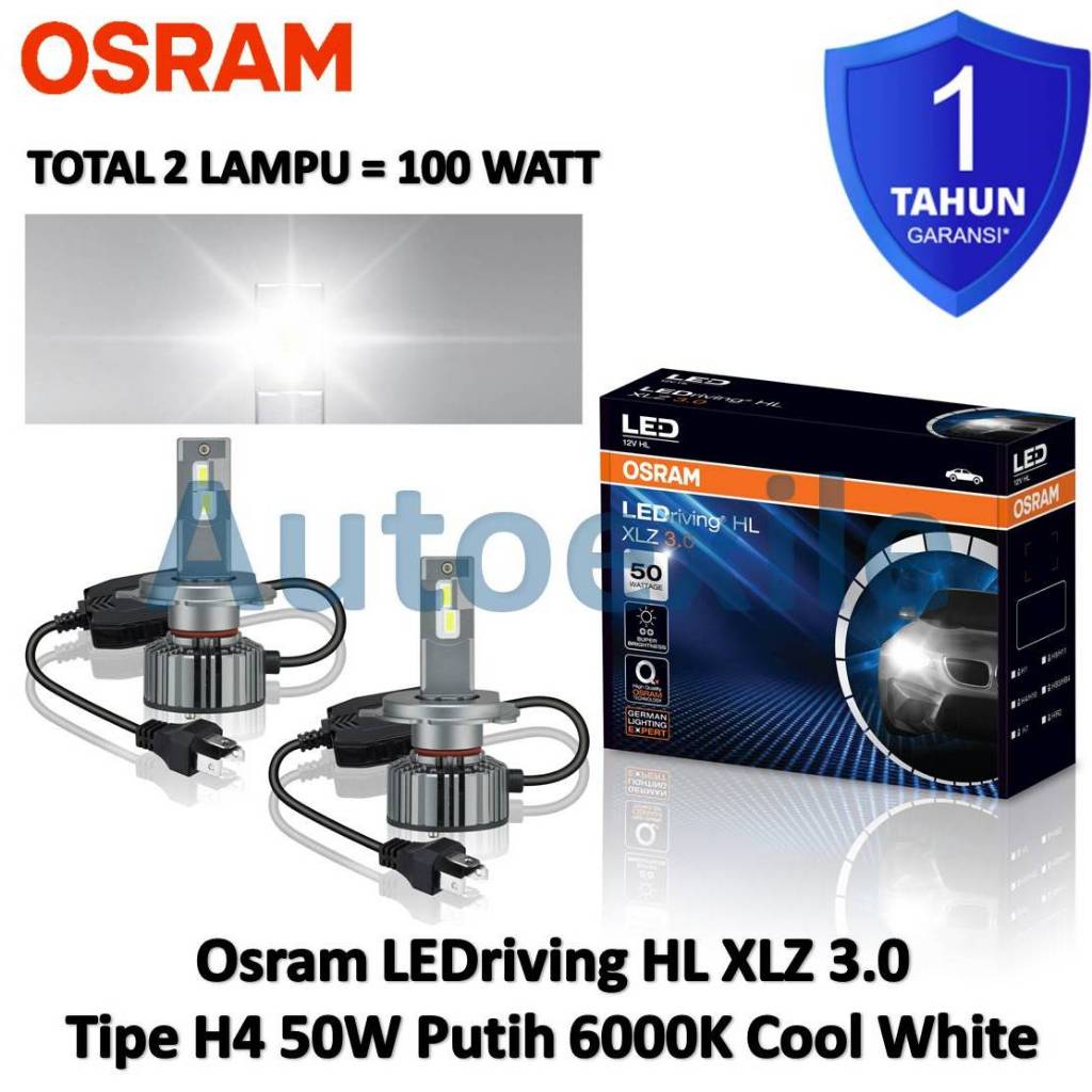 Jual Osram LEDriving XLZ New Gen / Next Level / 3.0 H4 Cool White 6000K Putih Lampu LED Mobil ...