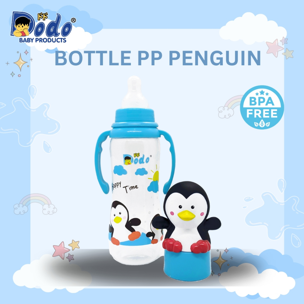 Jual Dodo botol susu PP PENGUIN With HANDLE/BOTOL SUSU 250ml | Shopee ...