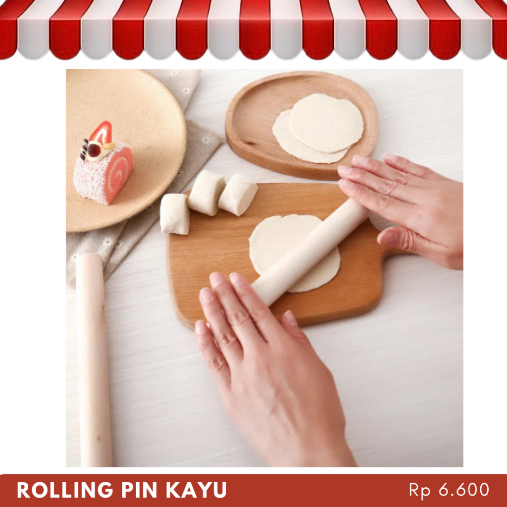 Jual (SKR) Rolling Pin Kayu - Penggilas Perata Adonan - Alat Perata ...