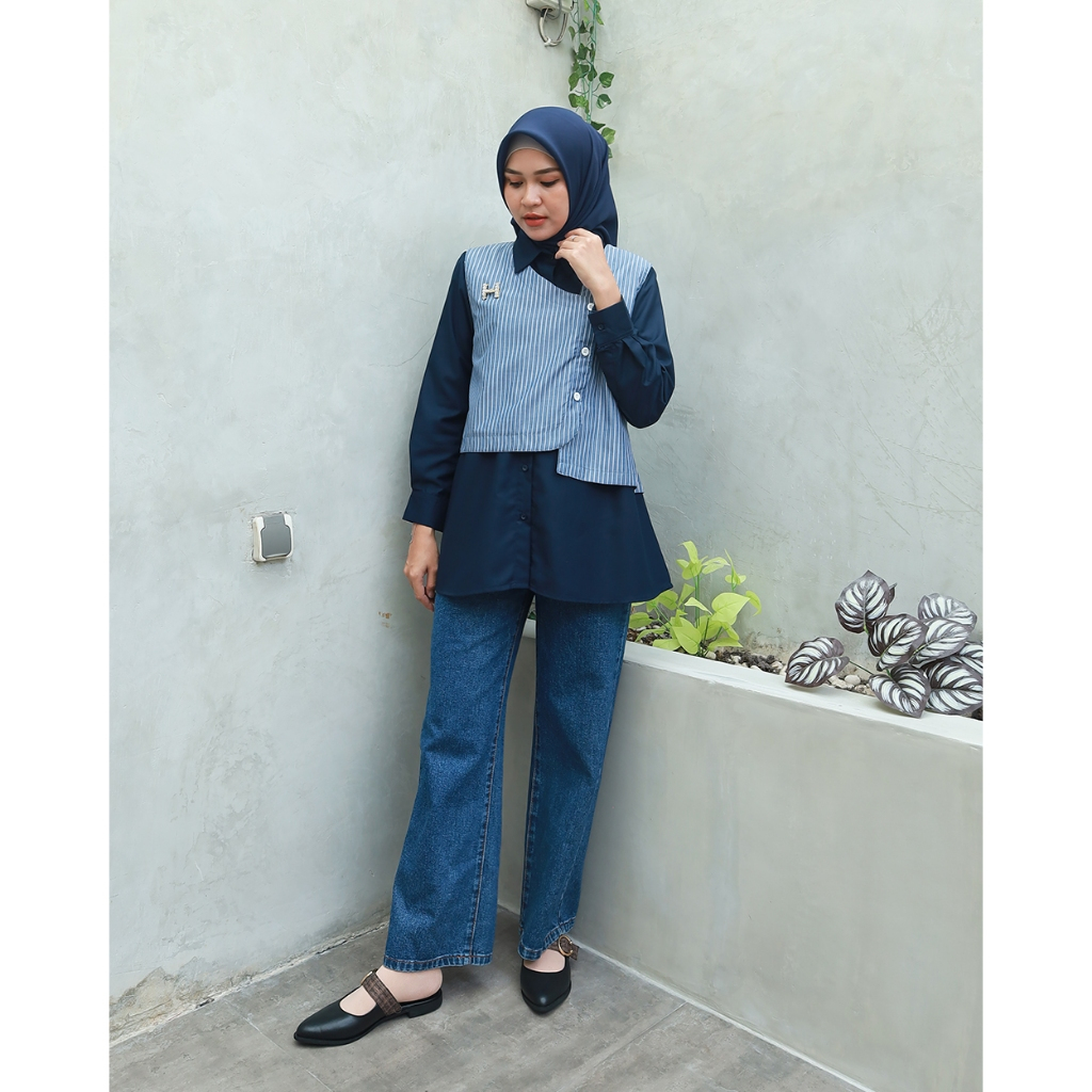 Jual RAISHA Blouse - Pakaian Wanita Terbaru by myHMi | Shopee Indonesia