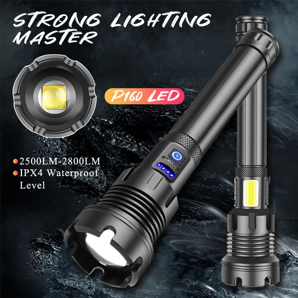 Jual Senter Swat XHP-160 LED + COB Super Terang / Senter Swat P90 Cas ...