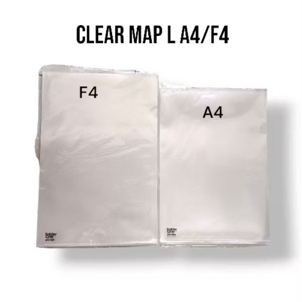 Jual map L bening folder A4 F4 / map plastik L bening transparant (12 lembar) | Shopee Indonesia