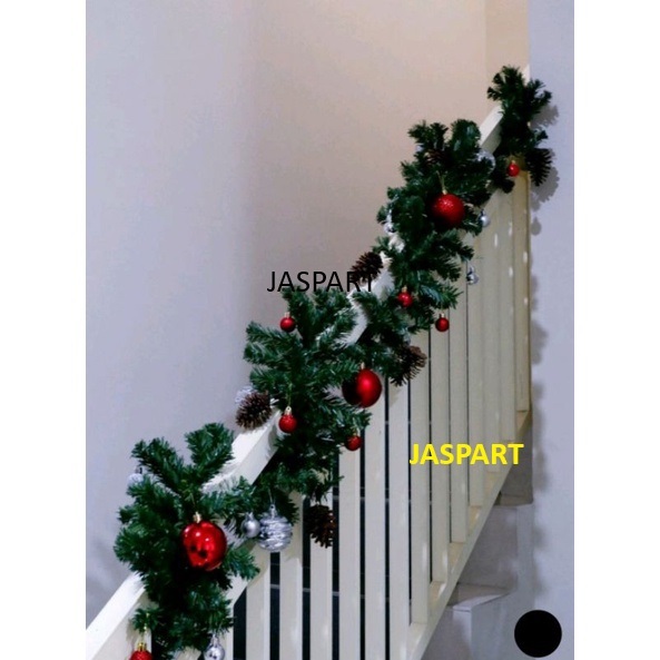 Jual Garland Natal / Daun Garland Hijau / Aksesoris Pohon Natal Hijau ...