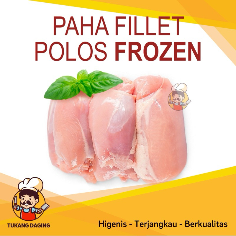 Jual paha ayam fillet polos frozen 1kg / boneless paha polos frozen 1kg ...