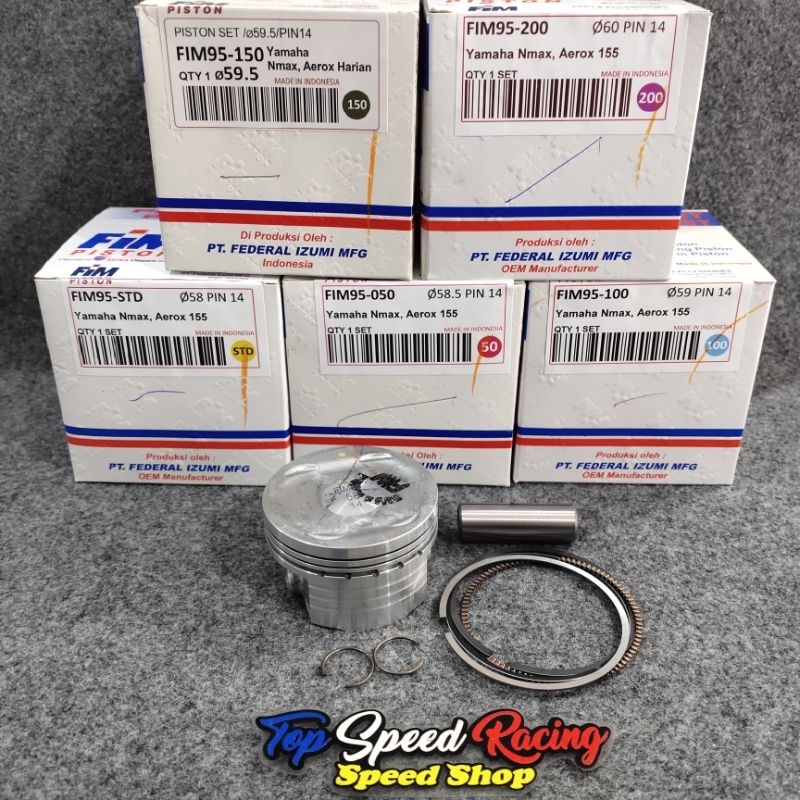 Jual PISTON FIM 95 SEHER UKURAN 58 / 58,5 / 59 / 59,5 / 60 PEN 14 BUAT ...