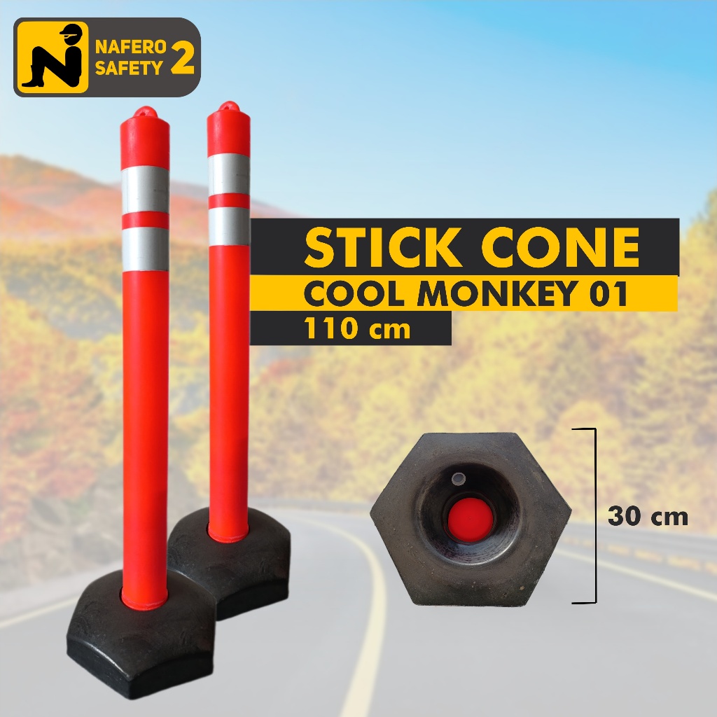 Jual STICK CONE STIK CONE TIANG PEMBATAS JALAN PLASTIK TYPE 1 | Shopee ...