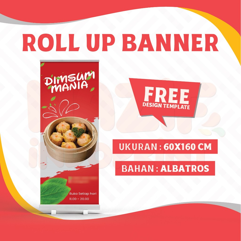 Jual Cetak Standing Roll up Banner Ukuran 60 x160 / Spanduk Custom ...
