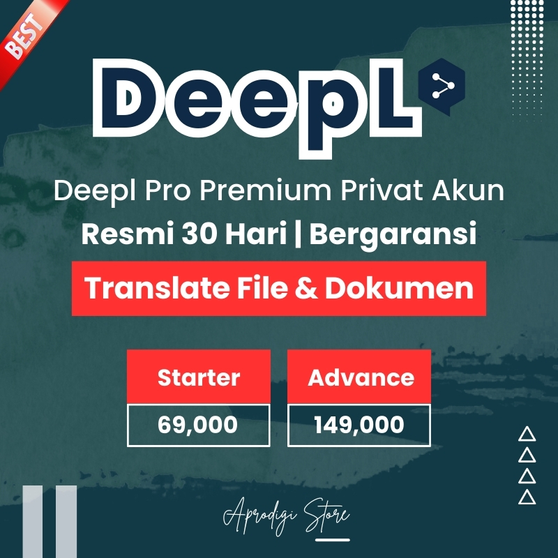 Jual DEEPL PREMIUM PRIVAT AKUN 30 HARI RESMI FULL GARANSI | Shopee Indonesia