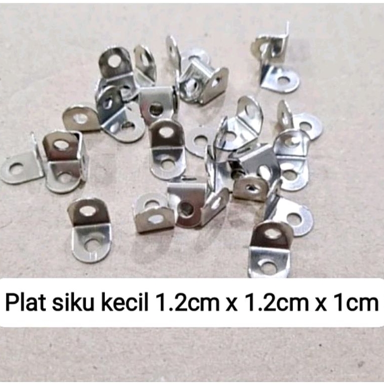 Jual 50 pcs plat siku besi kecil ambalan hambalan 1.2cm x 1.2cm x 1cm ...