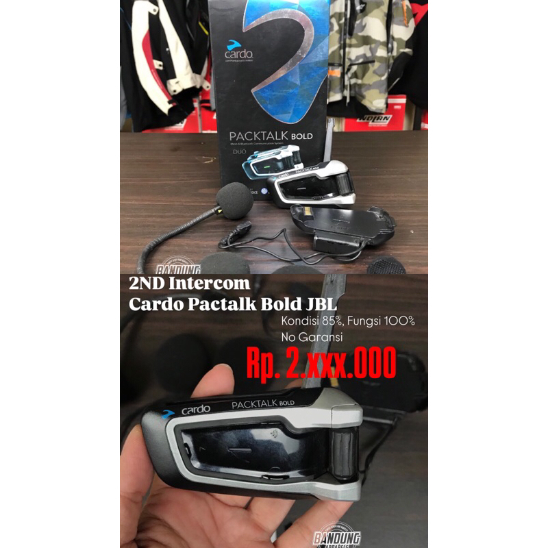Jual 2ND Intercom cardo Packtalk Bold JBL Cardo packtalk second ...