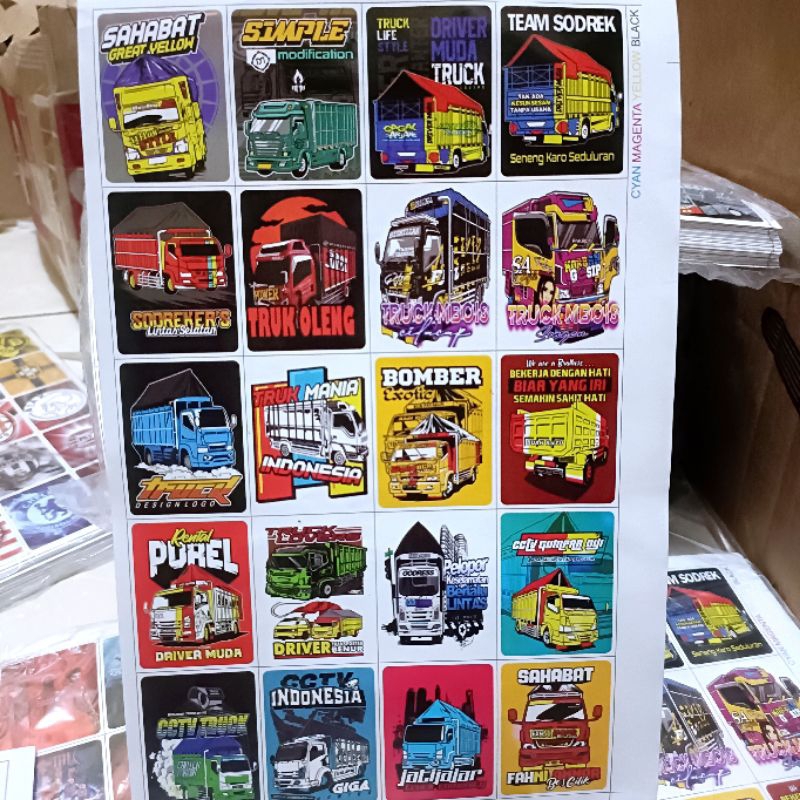 Jual 10Lembar stiker TRUK OLENG | Shopee Indonesia