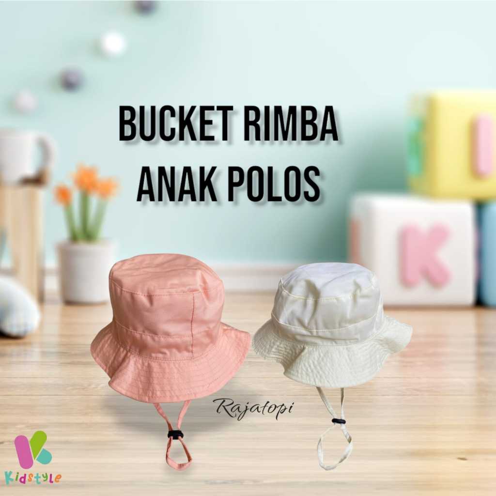 Jual Topi Rimba Anak Polos Warna Warni Pastel Bahan Drill Usia 6 Bulan ...